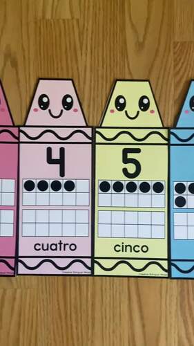 Crayolas números del 0-20-Number posters 0-20 by Creative Bilingual Minds