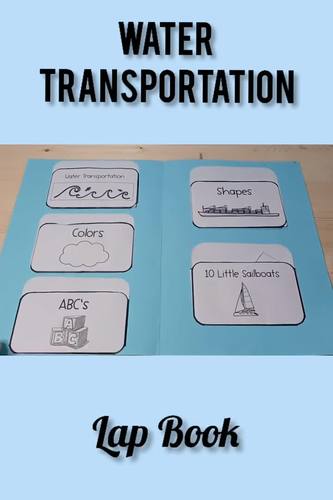 Water Transport Themed Lap Book by Nomadic Bee | TPT