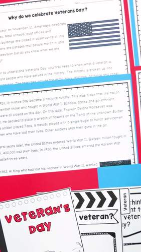 Veterans Day Activities by Teaching Muse | TPT