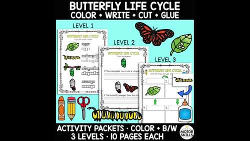 Butterfly Life Cycle- Layered Flip Book, Mini Book, Activity Packet ...