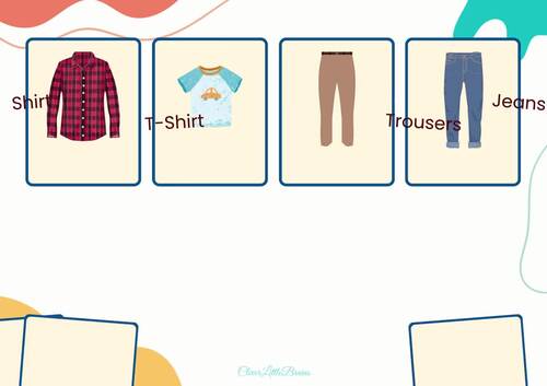 Clothing Flashcards For Kids - Men And Women Clothing Vocabulary For Kids