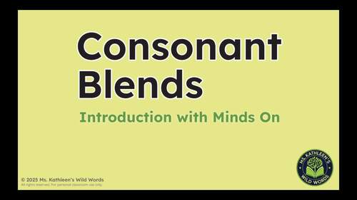 Consonant Blends Introduction Slideshow | Science of Reading Phonics Lesson