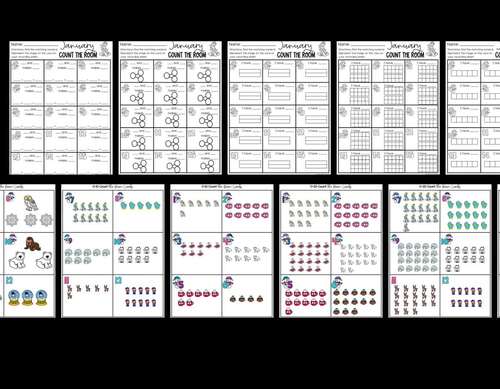 Winter Count the Room 0-20, January Kindergarten Math Centers, Math the ...