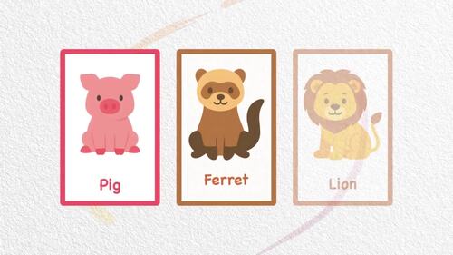 42 Animal Flashcards | Digital Download Printable Learning Cards for Kids