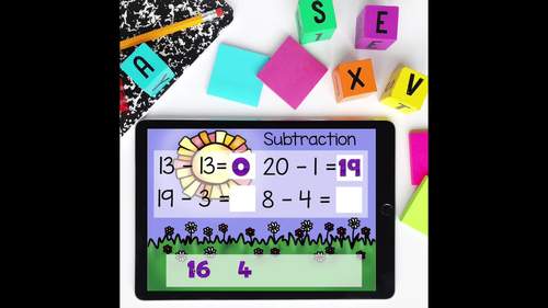 Math Boom Cards | Subtraction (0-20) by La Classe de Mme Caroline
