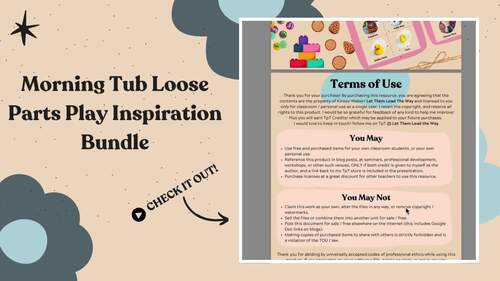 Centers for Loose Parts Play: Labels, Provocations and Picture Task Cards