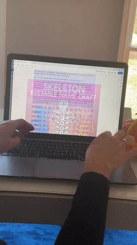 Halloween Skeleton Editable Name Craft, Halloween Bulletin Board