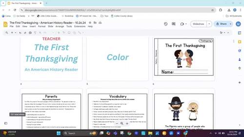 Thanksgiving Emergent Reader Booklet Thanksgiving Activity Pilgrims ...