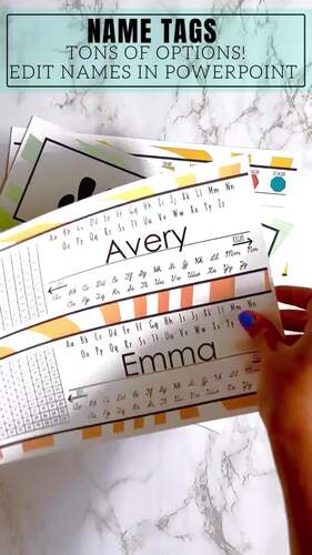 Editable Name Tag Templates | Retro Groovy Classroom Decor by Coloring ...