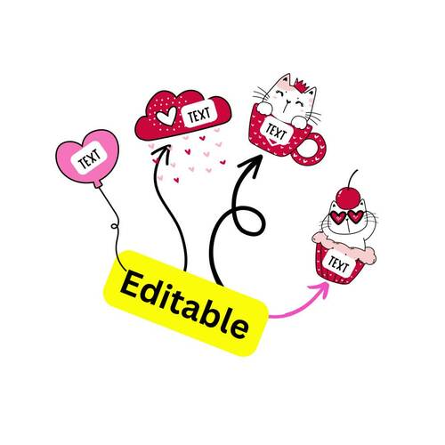 Valentine's Day Bulletin Board or Classroom Door Decor, Editable