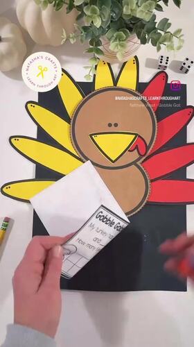 Turkey Math Craft Counting Turkey Feathers Thanksgiving Math Craft November