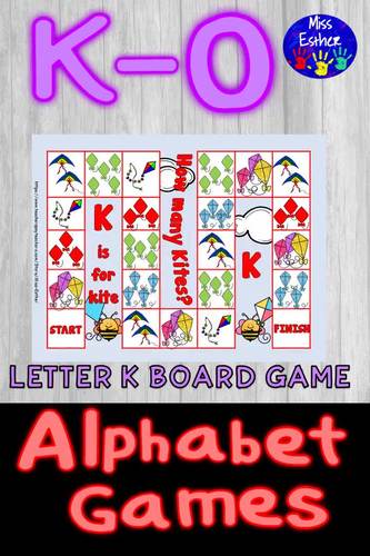 K to O Initial Sounds - Five Different Alphabet Games by Miss Esther