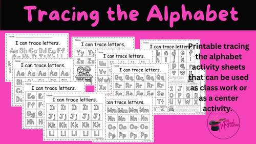 Tracing the alphabet, Writing the alphabet, Tracing ABC's, Writing ABCs