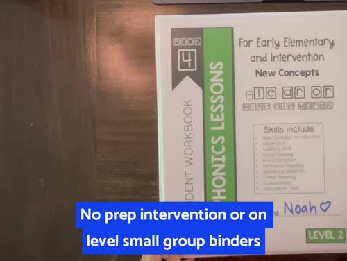 2nd grade Small Group Phonics Intervention Binder Lesson Plan IMSE OG ...