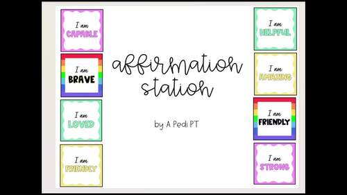 Editable Rainbow Affirmation Station | Self-Esteem & Confidence Boost
