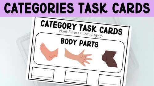 197 Categories Language Task Cards for Speech Therapy by Play Therapy ...