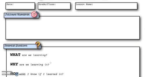 PE Lesson Plan Template by Jags' Den PE Resources | TPT
