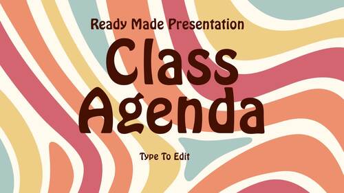 Class Agenda Entrance Classroom Ready Made Presentation Ready To Edit ...