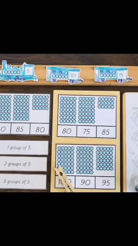Skip counting in five - Montessori inspired by Montessorikiwi | TPT