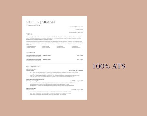 ATS Friendly Resume template, Professional CV templates, Executive Resume
