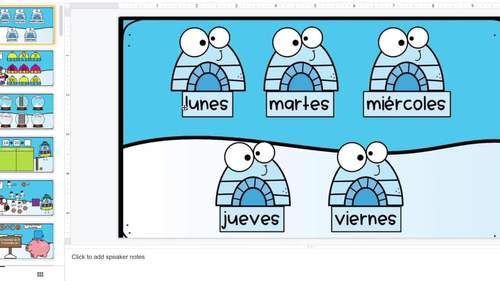 Virtual morning work January week 2_Spanish Google Slides by Recursos ...