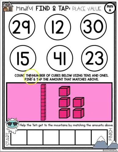 Interactive PDF Place Value Tens and Ones Game Distance Learning