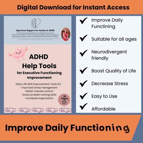 ADHD Student Checklists Autism Helper Executive Functioning Activities ...