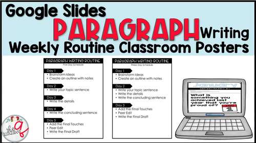Winter Digital Paragraph Writing Practice Prompts Activities 2nd 3rd ...