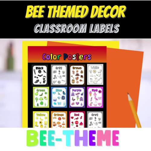 Buzzing Bee Color Posters: Bee-Themed Decor for Early Learners | TPT