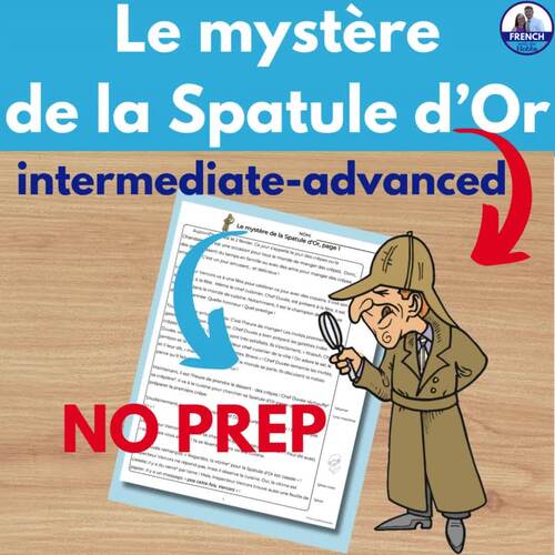 NO PREP Fun French Chandeleur Mystery Advanced Reading Comprehension and Qs