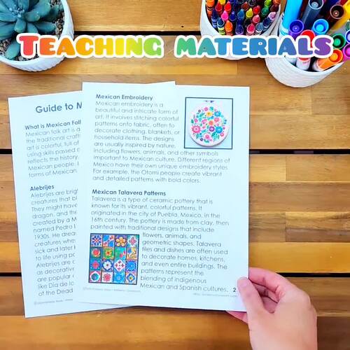 Mexican Folk Art Coloring Crafts for Hispanic Heritage Month, Day of ...