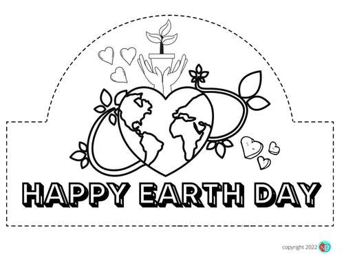 Earth Day HATS | COLOR CUT AND PASTE HAT ACTIVITY | MAKE HATS | TPT
