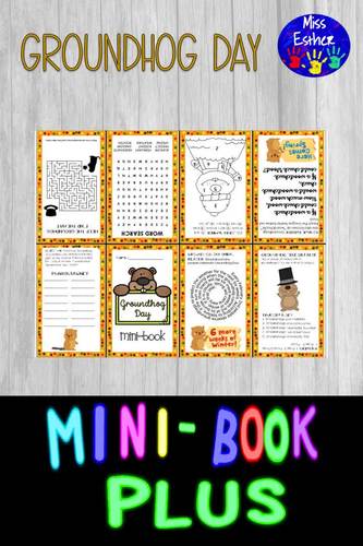 Groundhog Day Mini-book PLUS 5 activities by Miss Esther | TpT