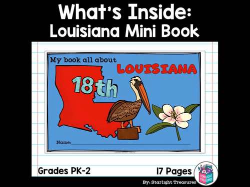 Louisiana Mini Book for Early Readers - A State Study by Starlight ...