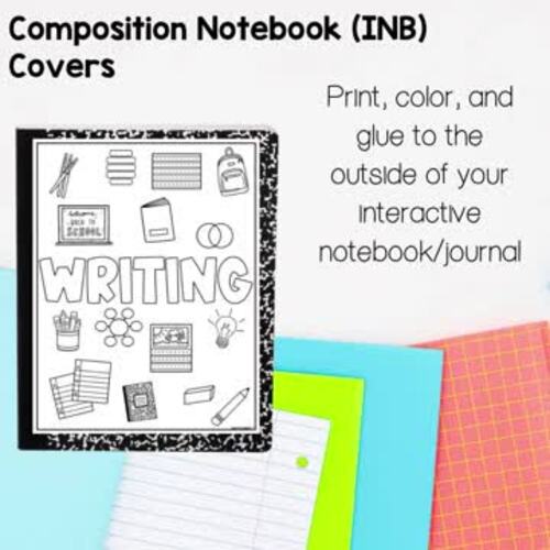 Interactive Notebook Journal Cover | Writing by Mint for Math | TPT