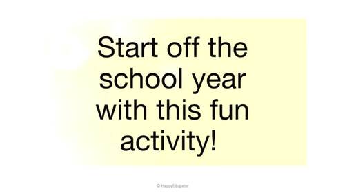 Back to School Ice Breaker - Stand Up or Sit Down Get to Know You Activity