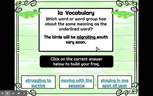 Grade 5 MyView Unit 2 Week 2, Digital Build an Animal Assessment Practice