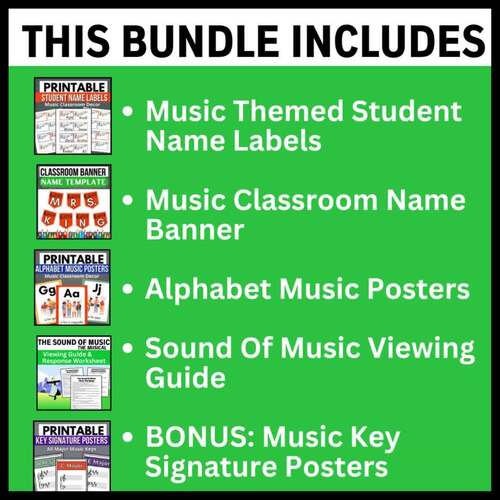 Back To School Music Bundle - Classroom Decor & Sound Of Music Guide
