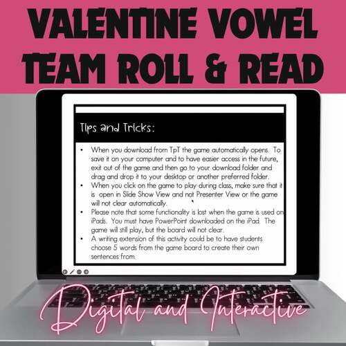 Valentine Roll & Read Multisyllabic Vowel Team Words & Sentences ...