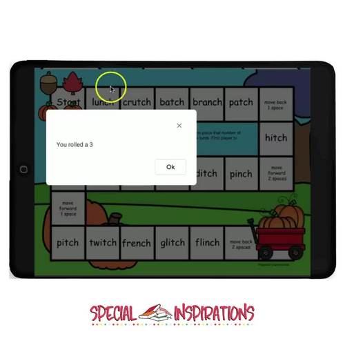 CH TCH phonics PUMPKIN PATCH board game | Print & Digital | Google Slides™