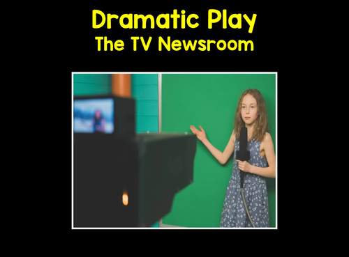 TV Newsroom Dramatic Play Center | Vocabulary| Props & Activities