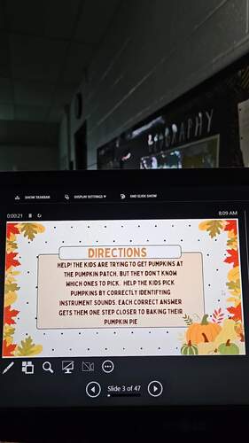 Instrument Family: Timbre Interactive Elementary Music Game "Pumpkin Patch"