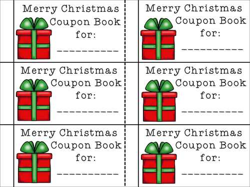 Editable Christmas Coupon Book for students from teacher (color & bw ...