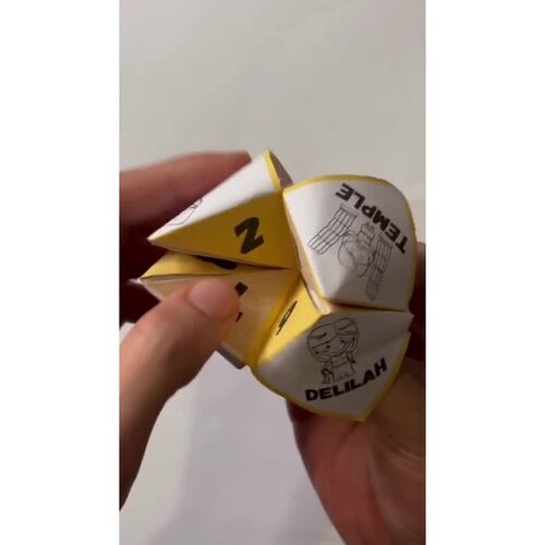 Samson and Delilah Bible Cootie Catcher, Sunday School Craft, Church ...