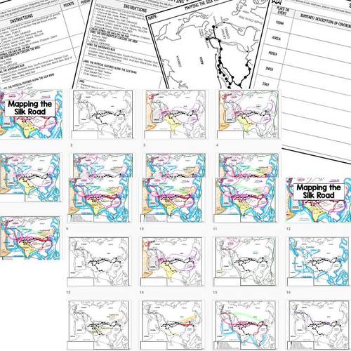 The Silk Road Map Activity, Mapping The Silk Road PRINT & DIGITAL