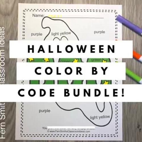 Halloween Color By Code Kindergarten Know Your Numbers & Know Your ...