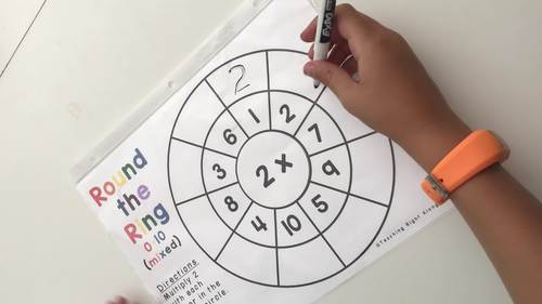 Multiplication Fact Fluency Rings | Times Tables 1 -10 by Teaching ...