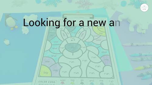 Winter Arctic Animals Editable Color by Code Sight Word Practice Word Work