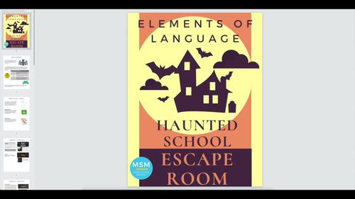 Figurative Language Escape Room - Haunted School Escape | TPT