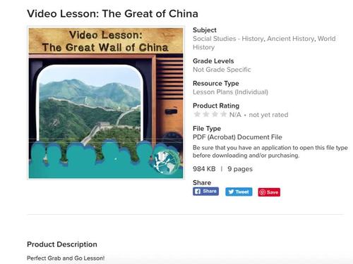 Video Lesson: The Great Wall of China by Social Studies Studio | TpT